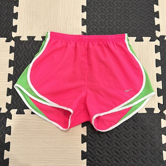 Nike | Shorts | Nike Dry Fit Pink Green And White Athletic Shorts Size ...